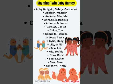 Rhyming Twin Names π§ π© π¨ π¦ #shorts #shortvideo #ytshorts #babynames
