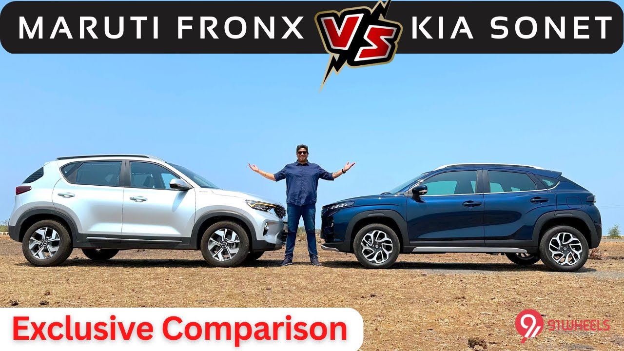 Maruti Fronx vs Kia Sonet Comparison || Exclusive Face Off || Specs ...
