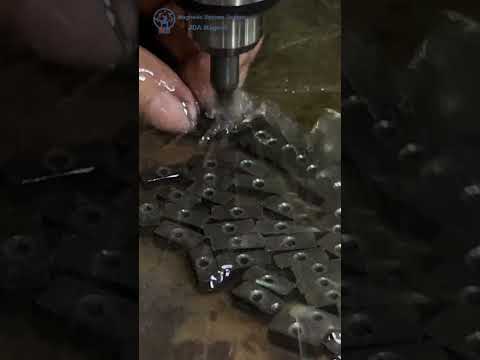Punch the magnet countersunk head hole