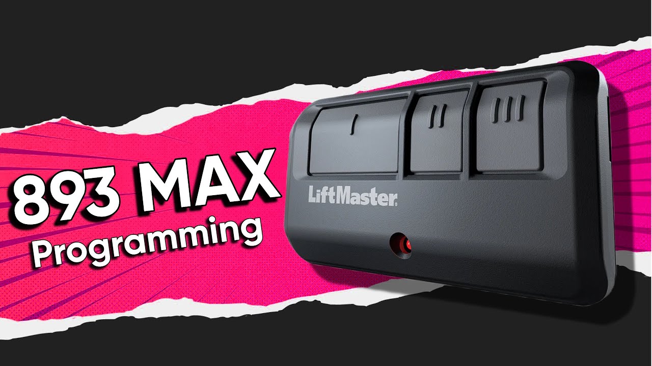 LiftMaster 893 MAX Remote programming