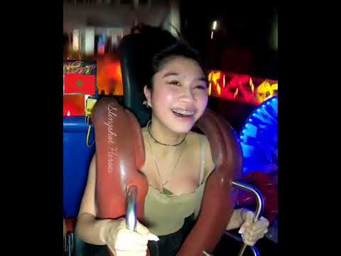 Part 2 😱 Sling shot ride Hot Girl oops Moment #shorts #short #funny #slingshotchallenge #slingshot