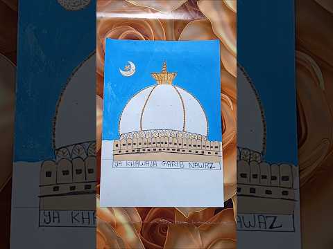 drawing✍️Dargah ajmer Sharif💚 #youtubeshorts #art #shorts