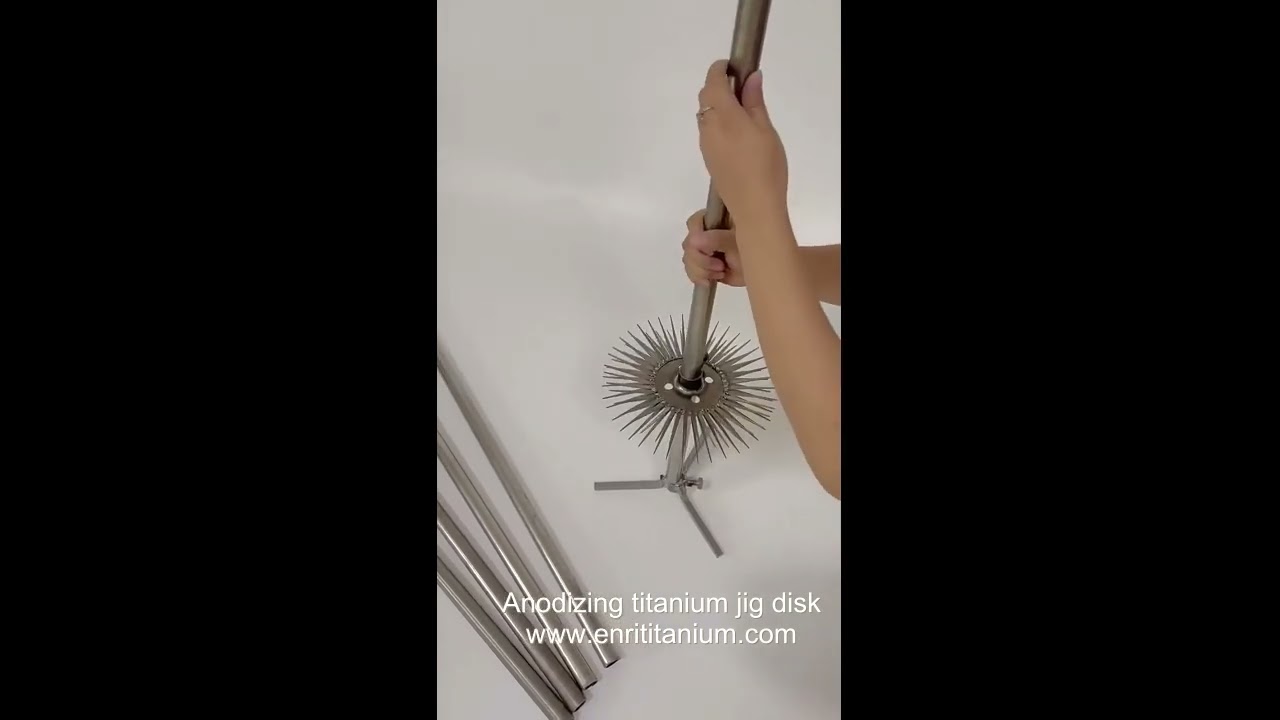 Anodizing titanium jig disk