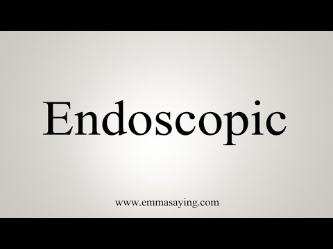 How To Say Endoscopic