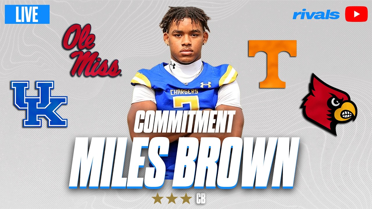 Miles Brown LIVE COMMITMENT | Elite CB Chooses Between Kentucky, Ole Miss, Tennessee & Louisville!