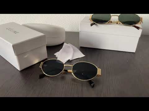 DHgate Celine Triomphe Metal Gold Sunglasses Unboxing & Review