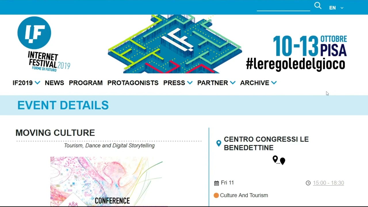 EU-Funded CultureMoves Webinar 3 Dance, tourism and digital technologies