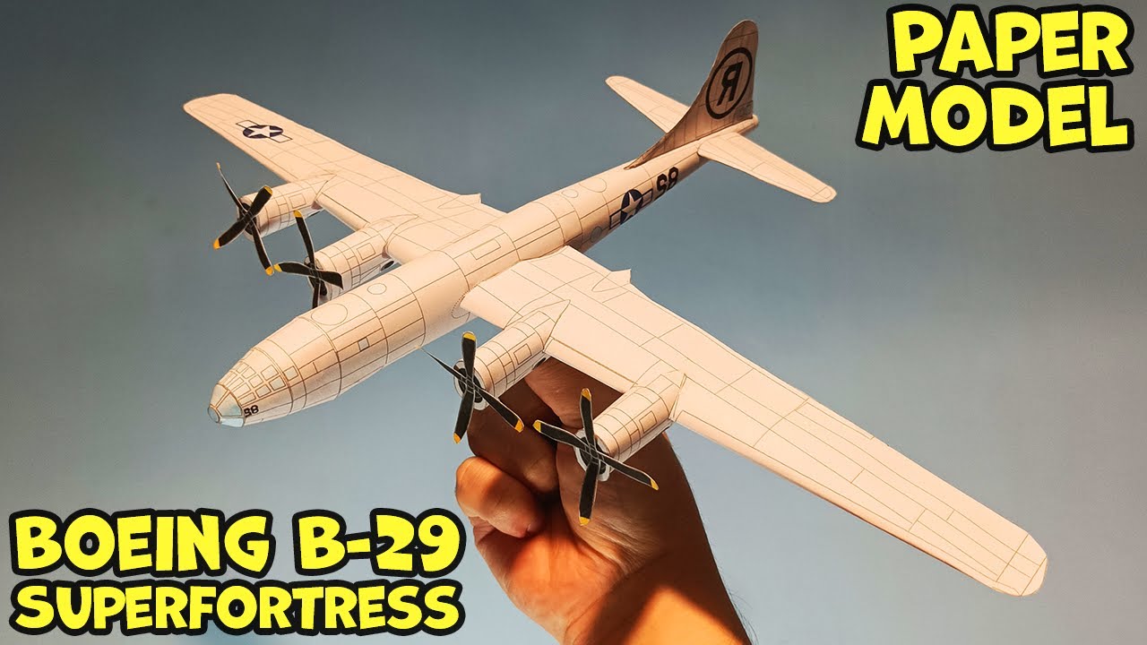 Boeing B-29 Superfortress Paper Model | American bomber WW2 | How to Make a Paper Airplane Model