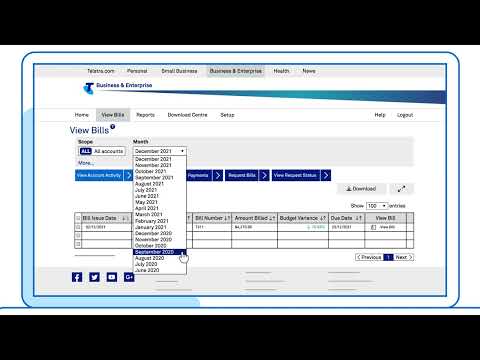 T Analyst - How to download a bill