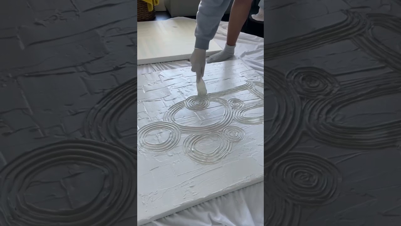 DIY Plaster Wall Art Decor #plasterart #diydecor #apartmentdecor