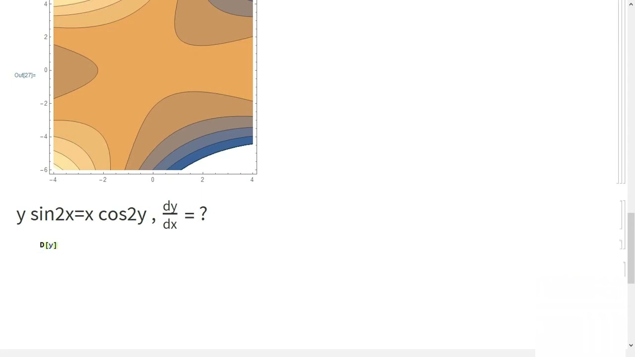 Differentiations, Powerseries and Contour Plot with Mathematica