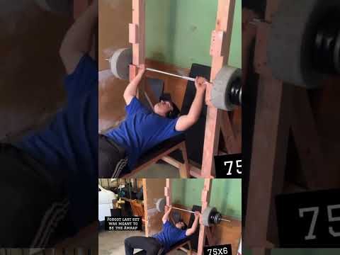 DIY homemade bench press #bench #powerbuilding #powerlifting #homegym
