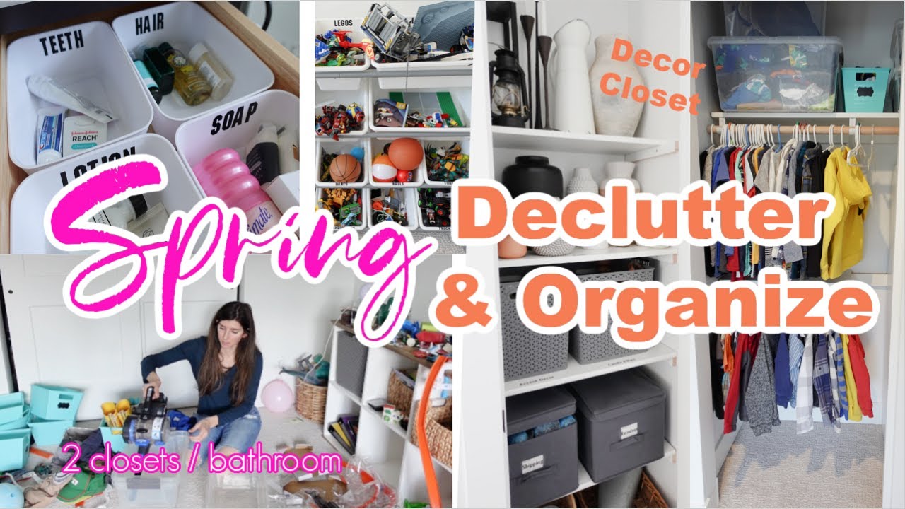 Spring Declutter & Organize With Me / Bath & Closet Organization Ideas + Spring Cleaning Motivation