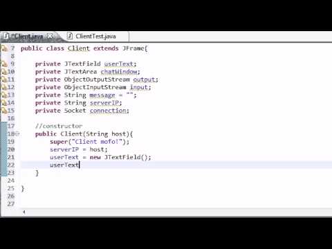Intermediate Java Tutorial - 50 - Creating the GUI for the Client Video ...