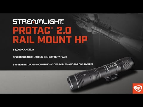 Streamlight ProTac® 2.0 Rail Mount HP: 85,000 Candela Rechargeable Weapon-Mounted Flashlight