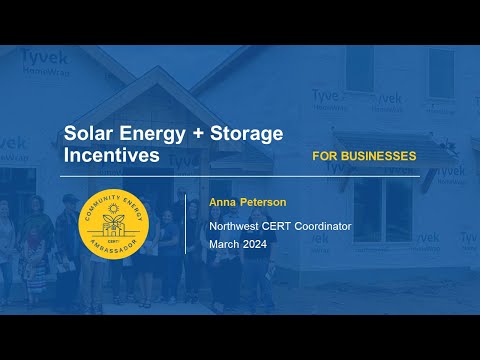 Solar Energy + Storage Incentives for Businesses