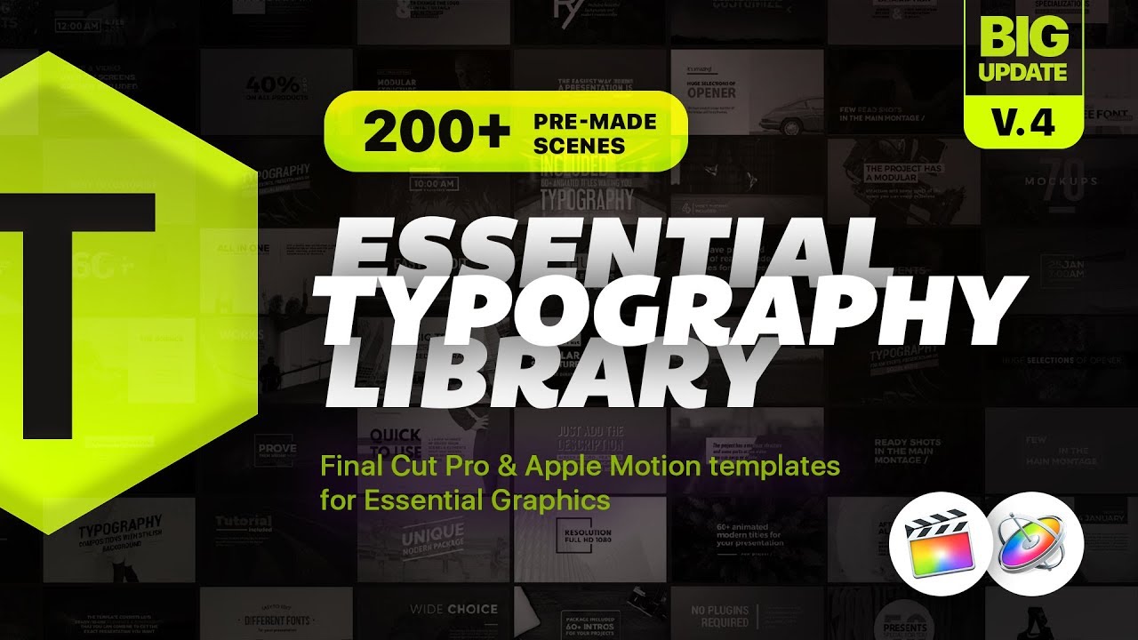 Essential Typography Pack v4 | Template for Final Cut