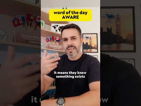 Word of the day: AWARE 👨‍🏫 #learnenglish