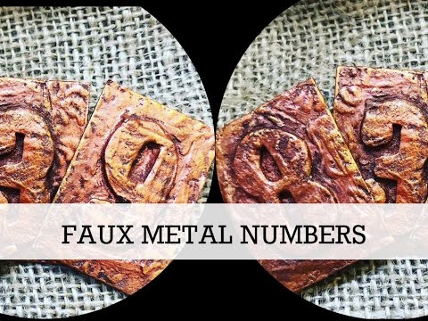 FAUX METAL NUMBERS & Acrylic Comparison with Faux Rust/Metal