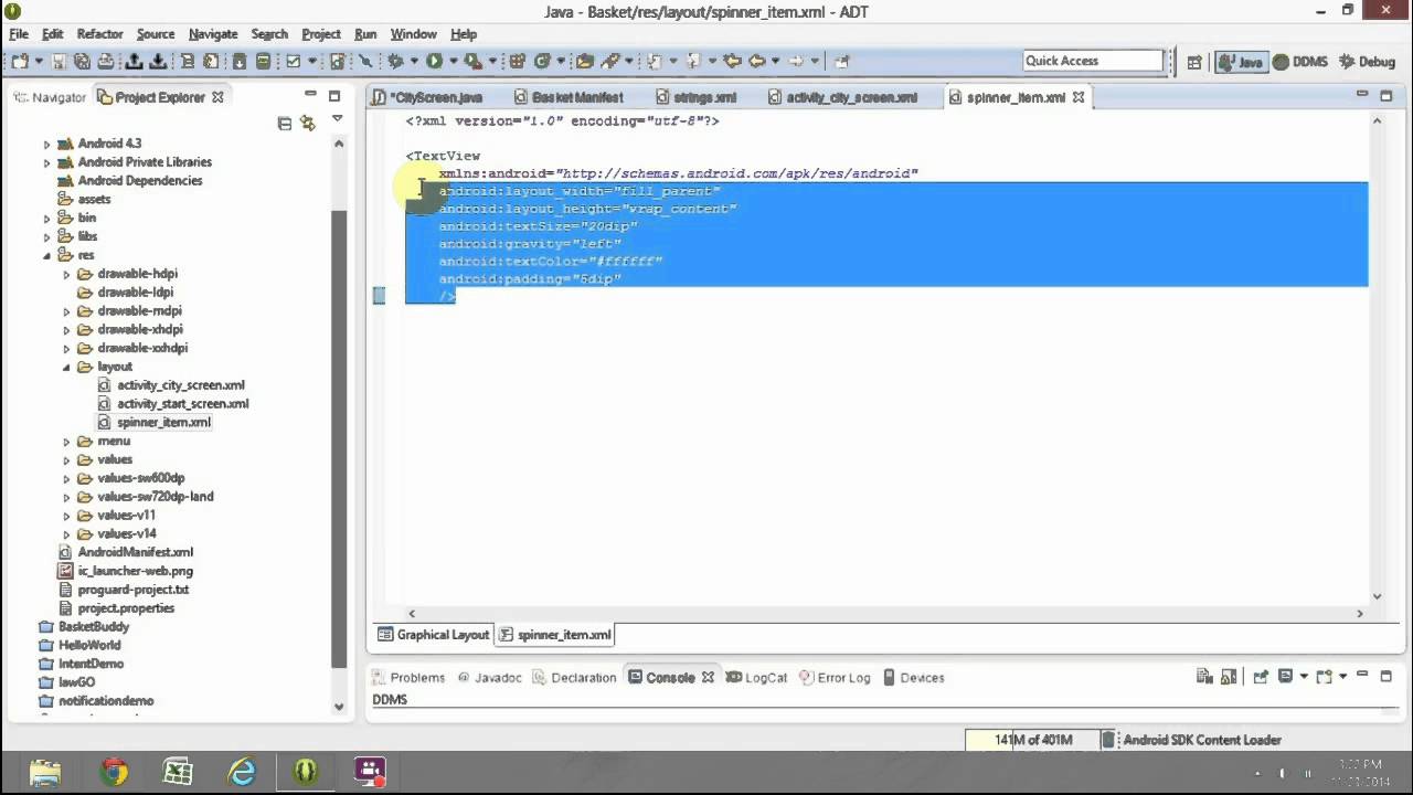 Android Spinner Example Tutorial | Sample Code