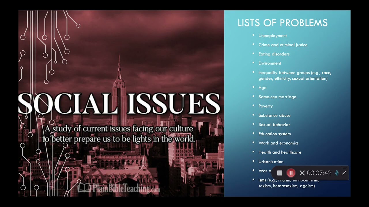 SOCIAL PROBLEMS LECTURE: UNDERSTANDING SOCIAL PROBLEMS