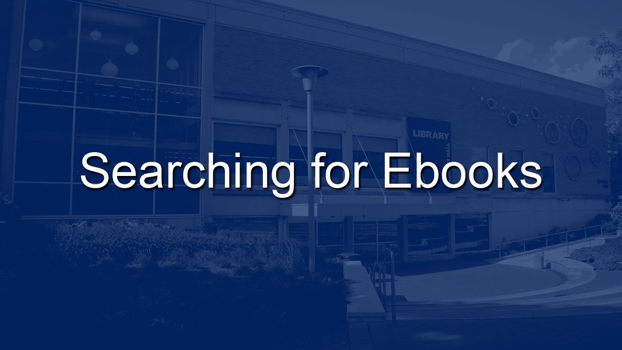 Searching for Ebooks
