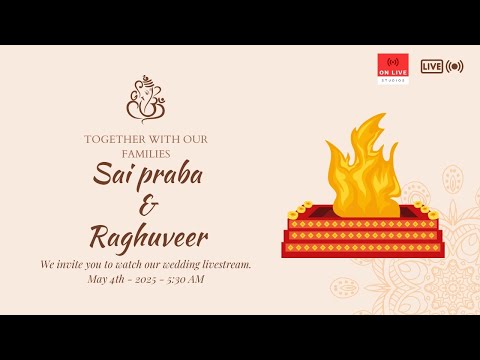 Wedding - Sai praba💕Raghuveer | 04-05-2025 5:45 AM | RK Convention Centre, Chennai