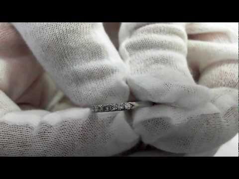 Lady's Platinum & Diamond Band - .10 Carat Total Weight of Round Cut Diamonds