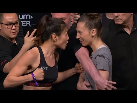Ji Yeon Kim vs. Mandy Böhm - Weigh-in Face-Off - (UFC Fight Night: Rozenstruik vs. Almeida)