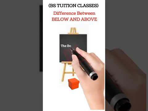 Difference Between BELOW AND ABOVE #belowAndAboveDifference2023 #bs_tuition_classes #learnenglish