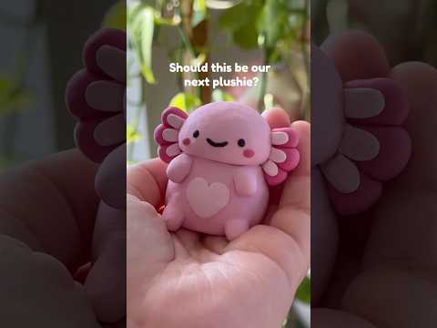 Designing an Axolotl plushie 🌸 #axolotl #plushie #clay #clayart #polymerclay #design #kawaii