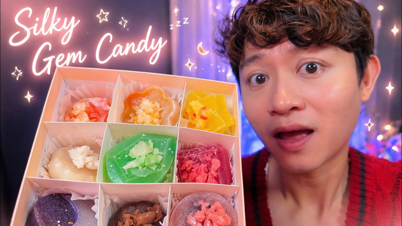 Eating the NEW Silky Gem Crystal Candy Box 🍬 ASMR Unboxing & Tasting (New Seasonal Box!) 20+ mins 
