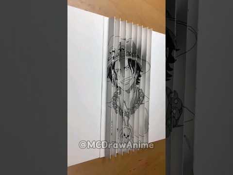 Draw Luffy, Ace, Sabo Folded Drawing One Piece #shorts #art #LUFFY #ACE #SABO #onepiece