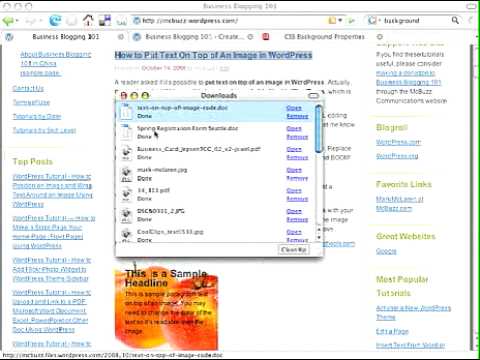 How to Put Text On Top of An Image in WordPress | Free WordPress Tutorials - Business Blogging 101