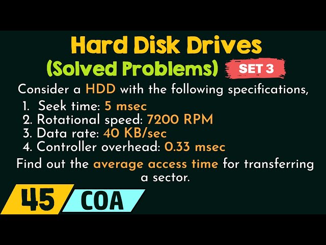 Understanding Hard Disk Drive Performance: Average Access Time and Data ...