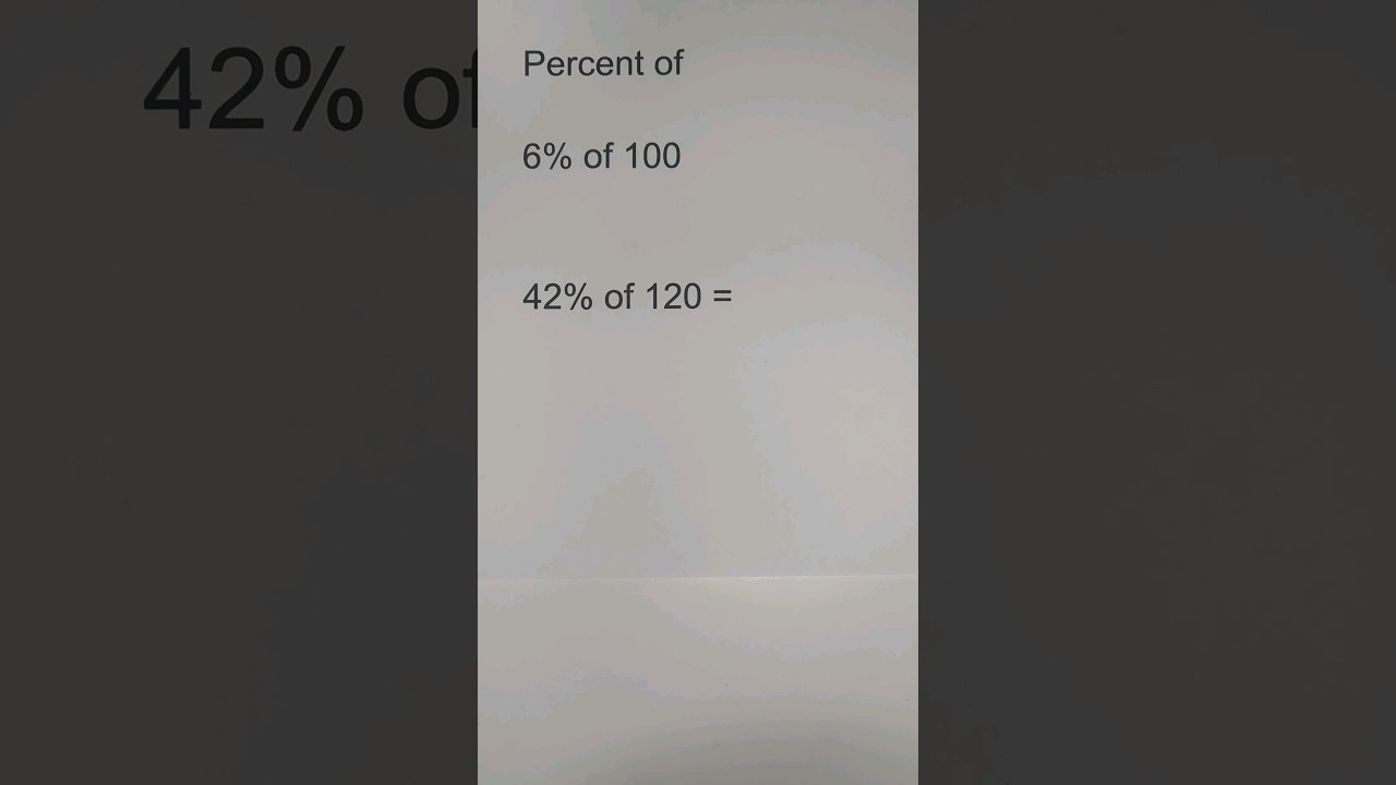 Finding Percent of #math