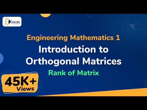 Introduction to Orthogonal Matrix Video Lecture - Mathematics Optional ...