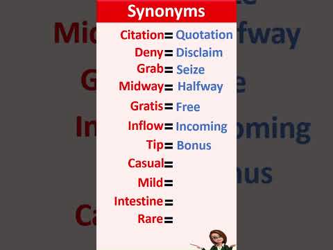 Synonyms in English||genius vibes academy#vocabulary #learnenglish #synonyms #english #youtubeshorts