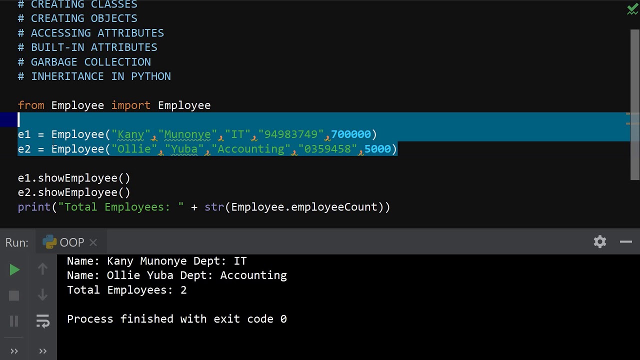 Object Oriented Programming in Python Tutorial 3   Accessing Attributes of Objects