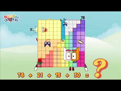 NUMBERBLOCKS ADDING NUMBERS TO MAKE A SQUARE | ADDITION | LEARN TO COUNT | @ColorArt_id