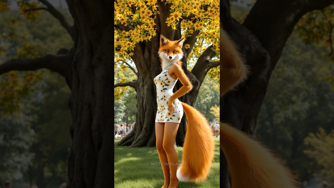 Girl hugged magical fox and evolved into Fox-Girl