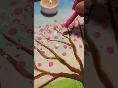 Spring is done springing where I am but I wanted to hold onto it a little longer. #crayonart #paint