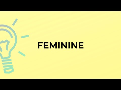 What is the meaning of the word FEMININE?