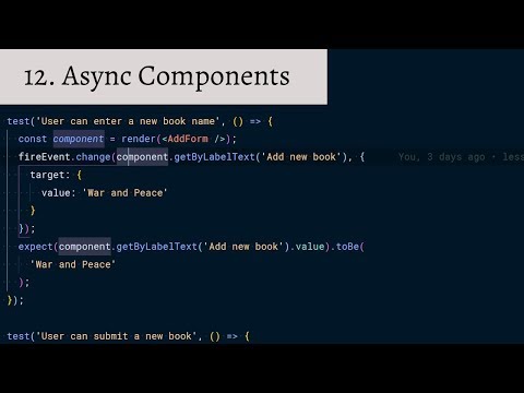 12 Test Async React Components