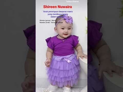 Nama bayi perempuan islami modern 2 kata dan artinya #shorts