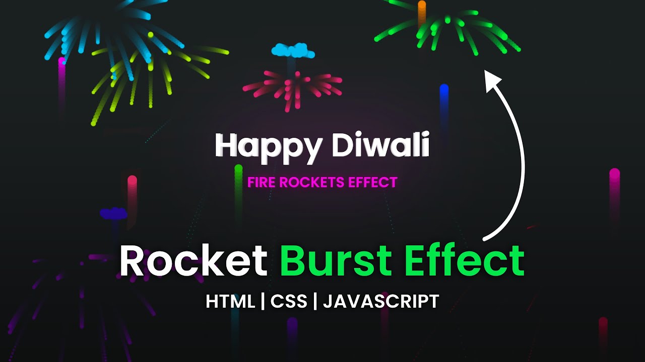 Diwali Fire Rockets Effect with HTML, CSS & Javascript | HTML Canvas | Teenage Programmer