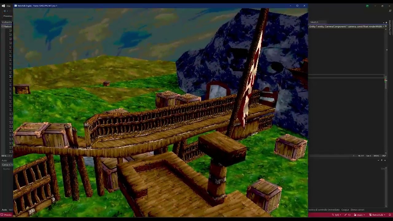 RetroVulk PSX-style Rendering Engine