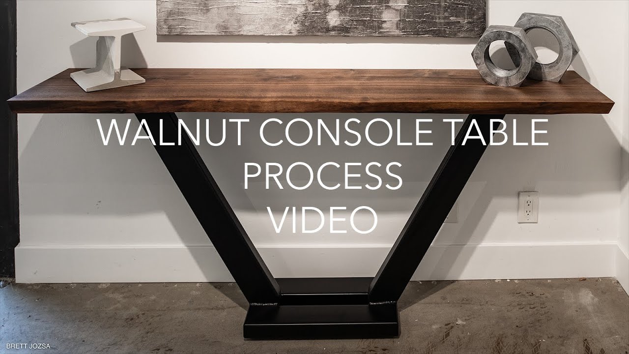 Live Edge Walnut Console Table Full Process