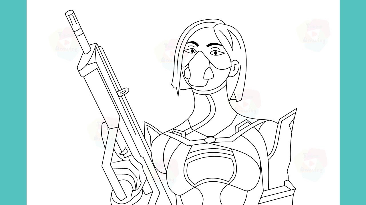 how to draw viper from valorant drawing