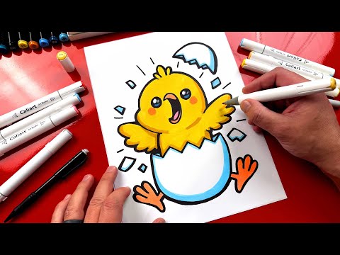 How To Draw A Baby Chicken Exploding Out Of An Egg